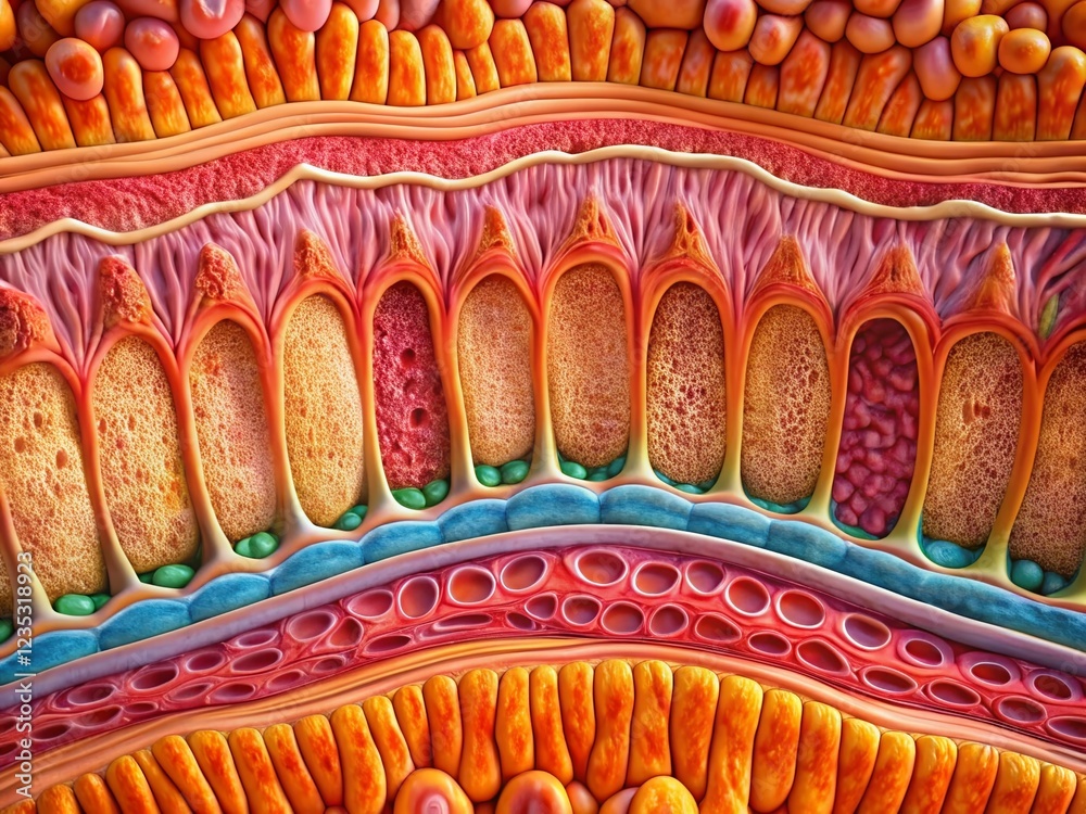 Microscopic View of Intestine & Stomach Wall Layers: Detailed Anatomy ...