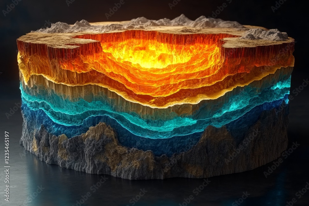 Exploring Earth's Geological Layers Through Cross-Section Model ...