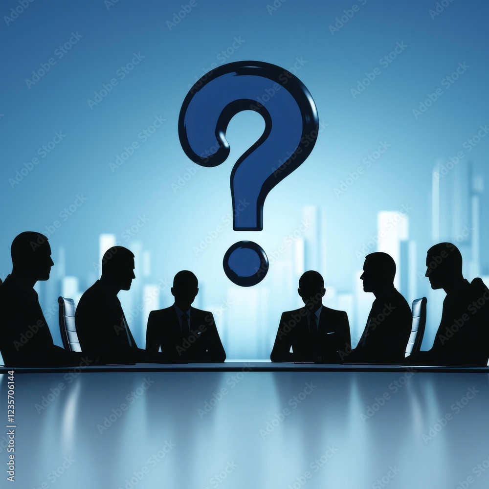 silhouettes decision meeting corporate making concept. Silhouetted ...