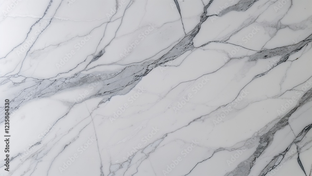 Elegant White Marble Surface with Subtle Veins – Sleek, Polished Design ...