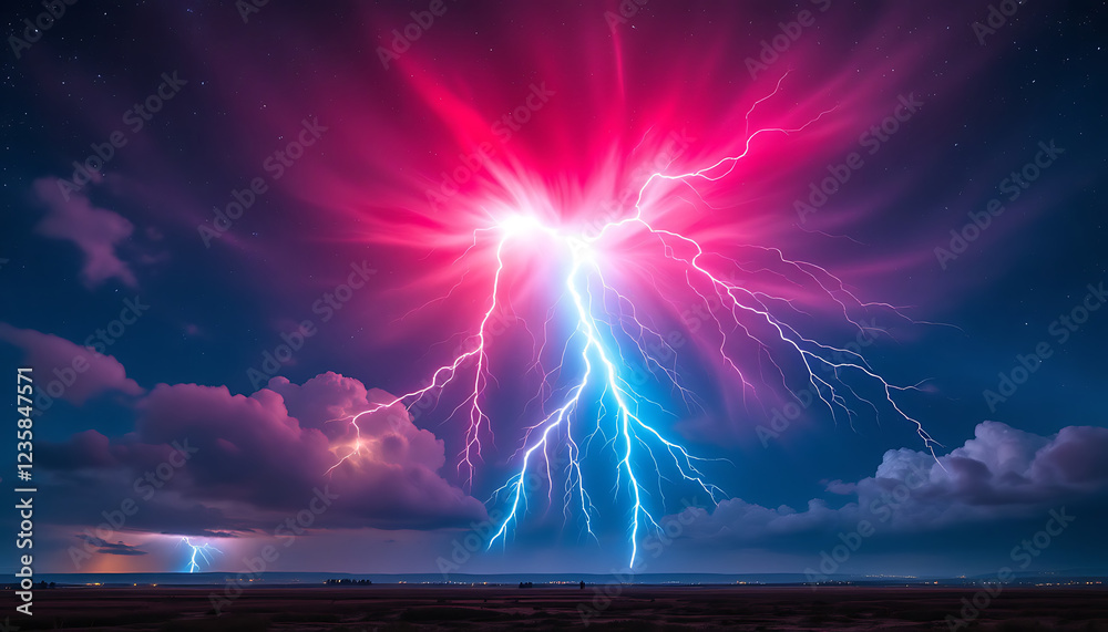 Spectacular Red Sprite Lightning in the Night Sky – Atmospheric ...