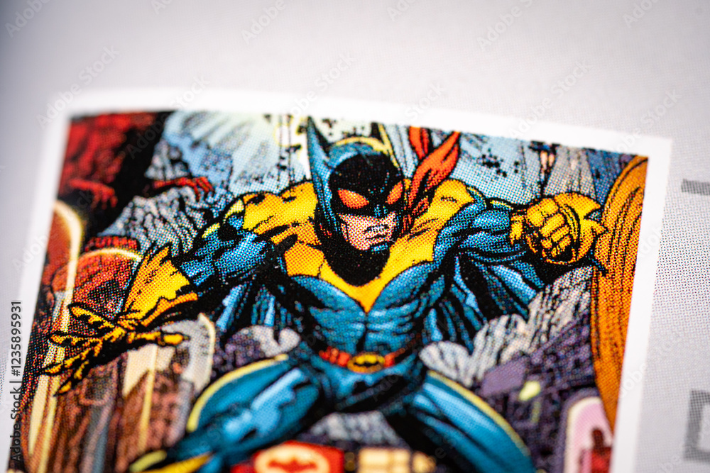 The Batman of Japan superhero from a comic book. Toronto, Canada ...