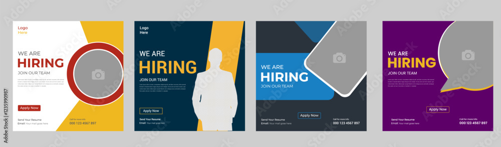 Image vectorielle Stock We are hiring job vacancy social media post ...
