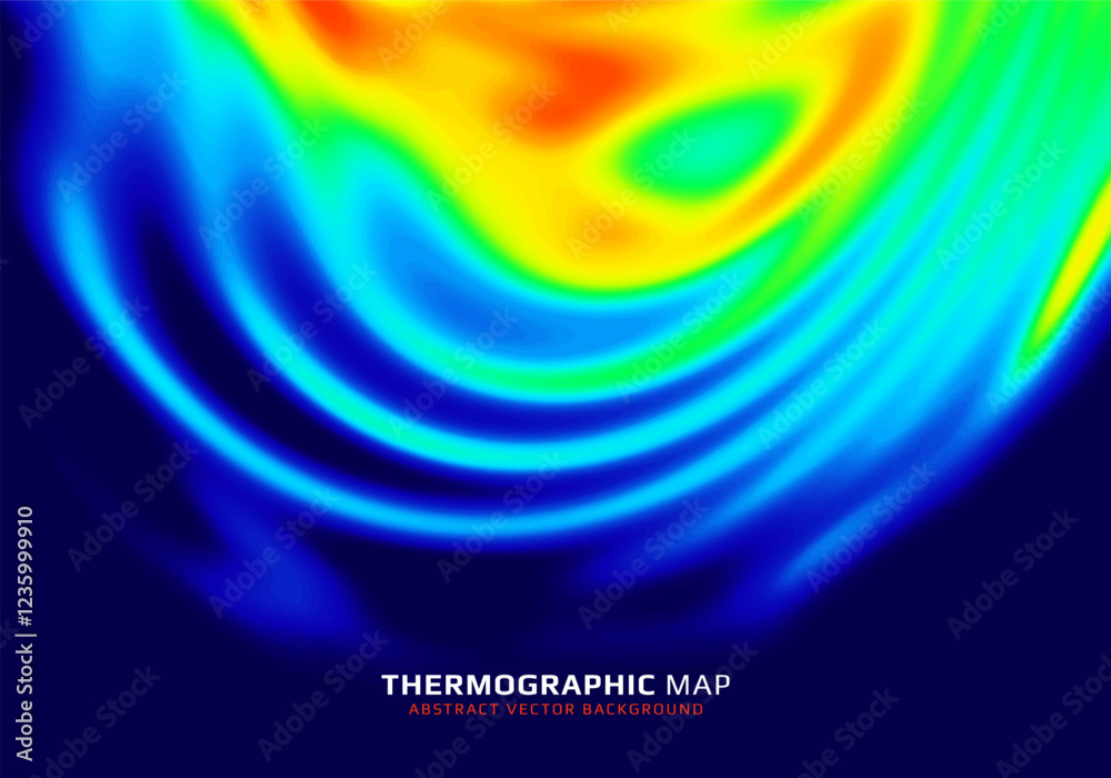 Heat map. Abstract infrared thermographic background. Temperature ...