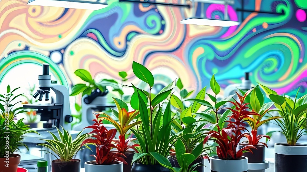 AI-Generated Plant Growth Lab Research - Vivid Scientific Imagery Stock ...