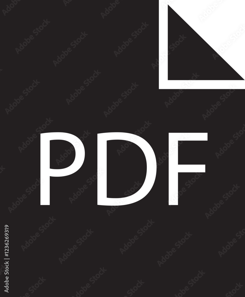 File icon. Format of document on computer flat symbol. PDF file sign ...