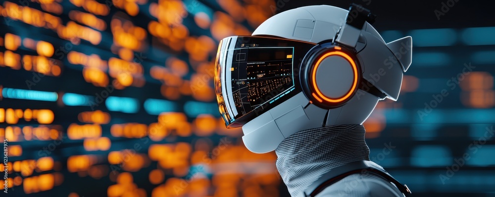 Futuristic digital innovation lab powered by intelligence with ...