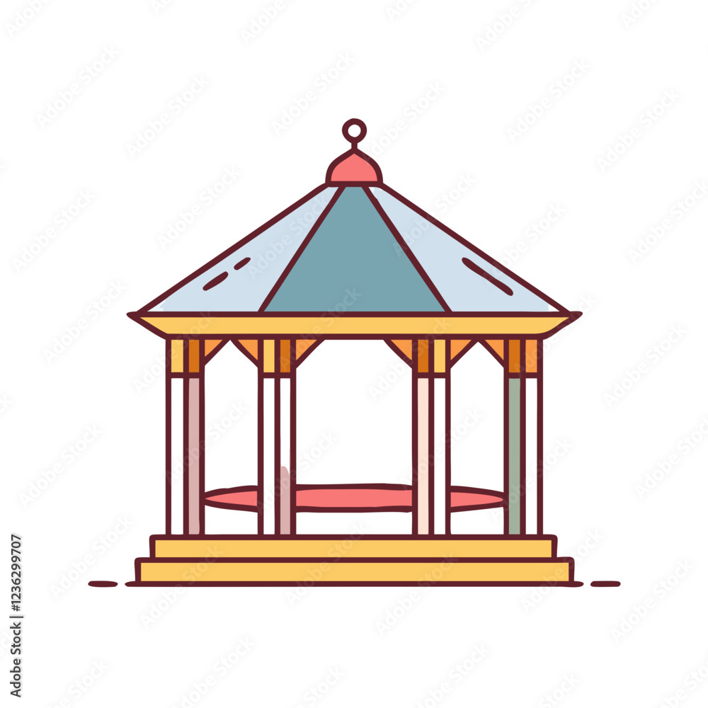 gazebo icon, gazebo vector illustration-simple illustration of gazebo ...