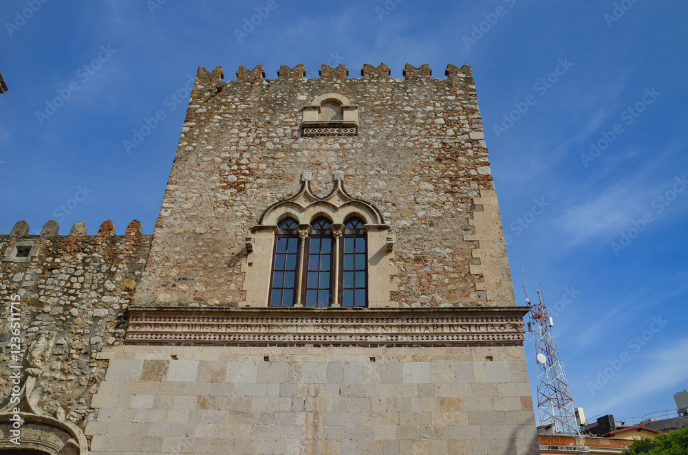 Cathedral dedicated to St. Nicholas - the austere stone façade retains ...