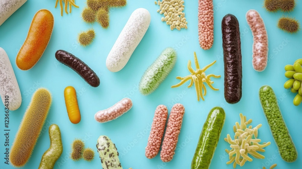 Exploring microbial diversity colorful bacteria and microorganisms ...