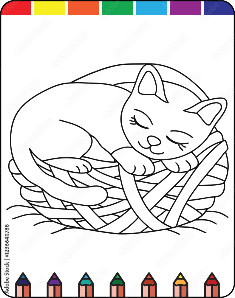 Stock-Vektorgrafik „Adorable Farm Animals Coloring Pages for Kids ...