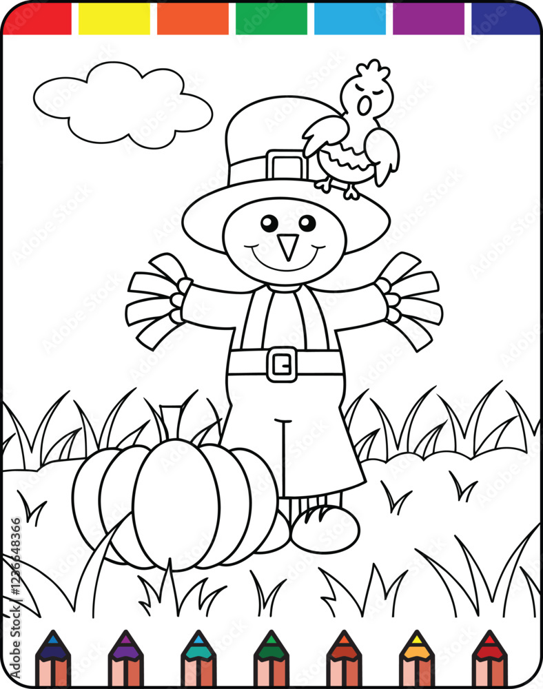 Adorable Farm Animals Coloring Pages for Kids, Happy Farmyard Printable ...