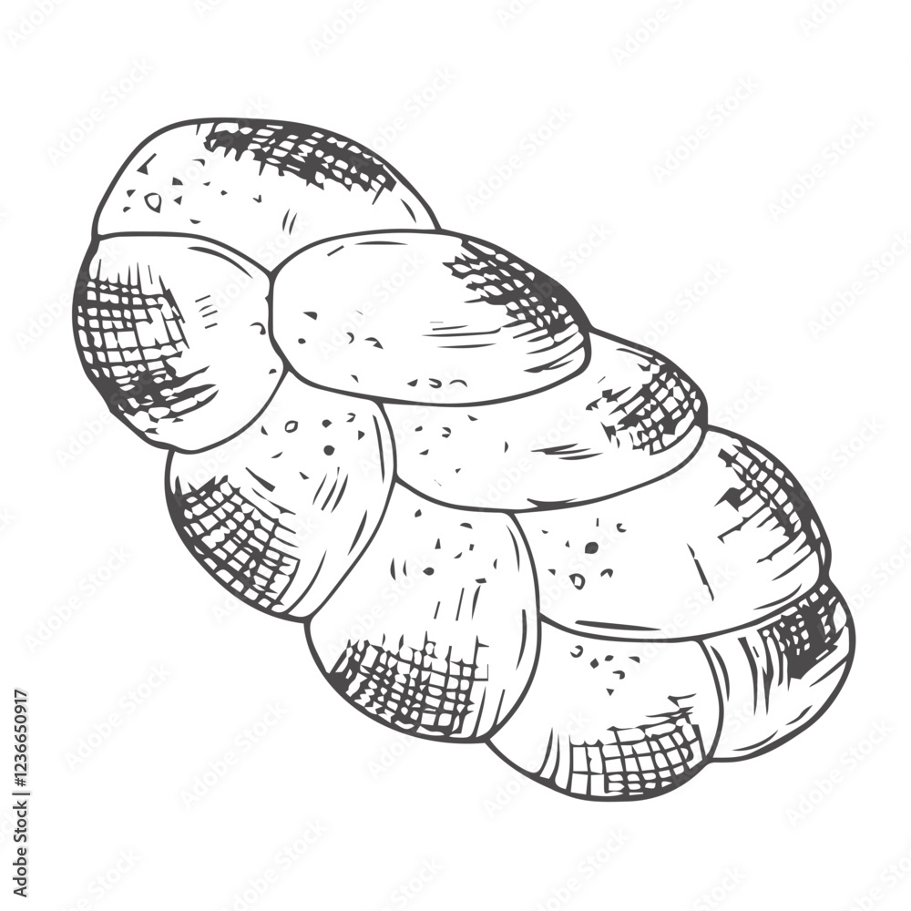 Bread doodle icon. Hand drawn vector illustration isolated on white background Stock Vector ...