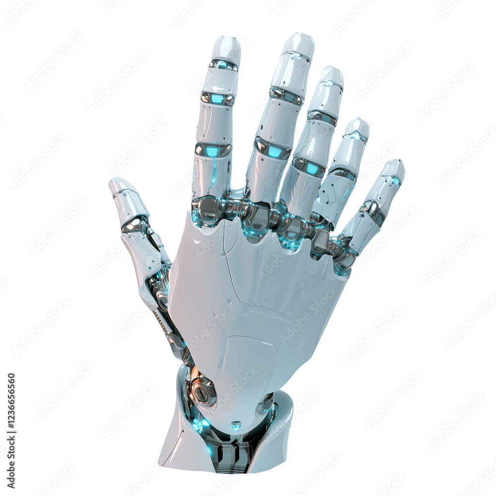 3d rendering robotic hand or cyborg hand finger point, Robotic hand ...