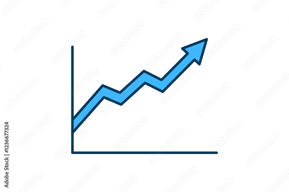 arrow chart up icon. Icon related to graph and seo . suitable for web site, app, user interfaces ...