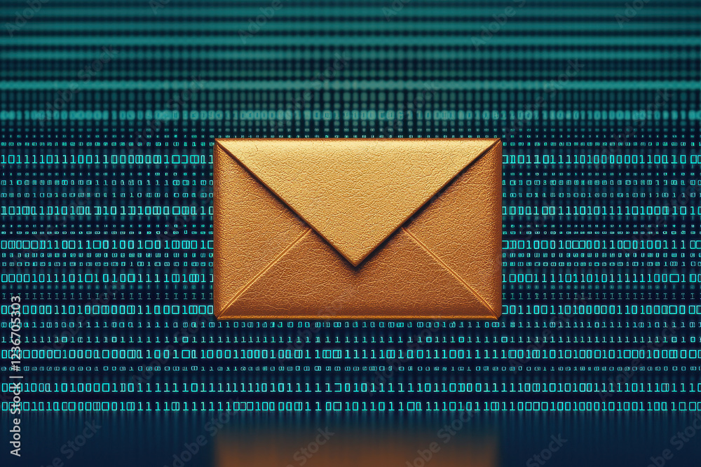 Digital envelope representation on a binary background illustrates the ...