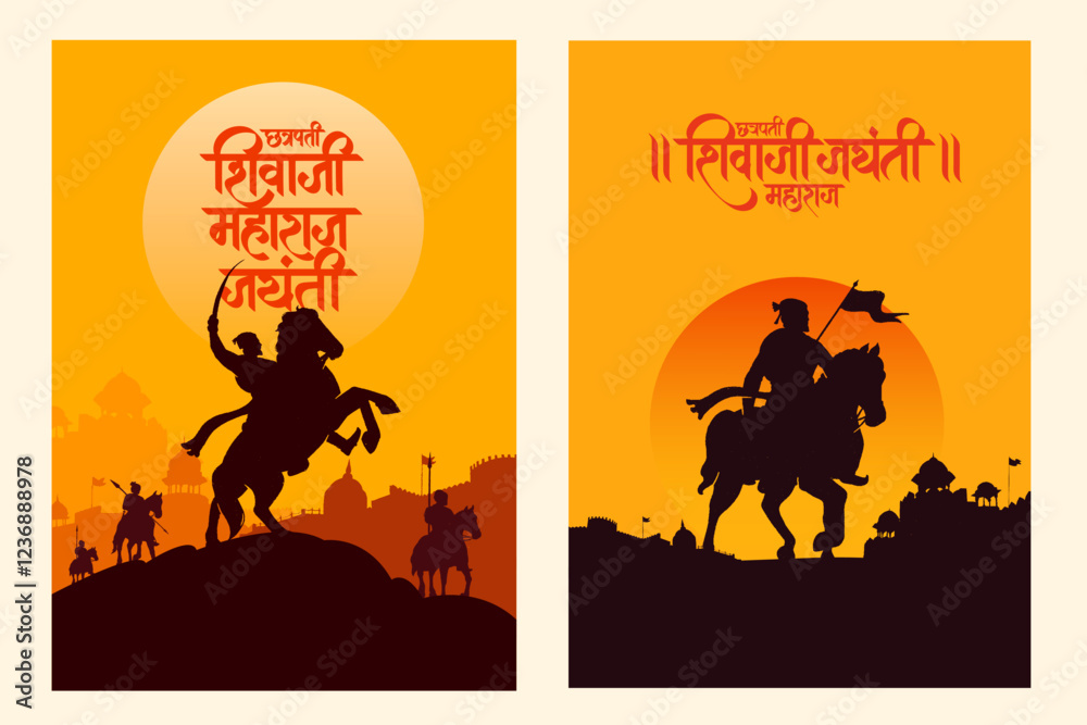 Chhatrapati Shivaji Maharaj Jayanti calligraphy in Hindi, Marathi with ...