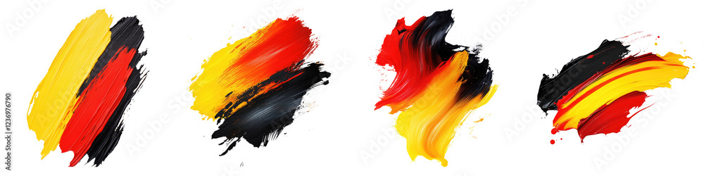 Solo shades of red and yellow isolated on transparent background, PNG ...