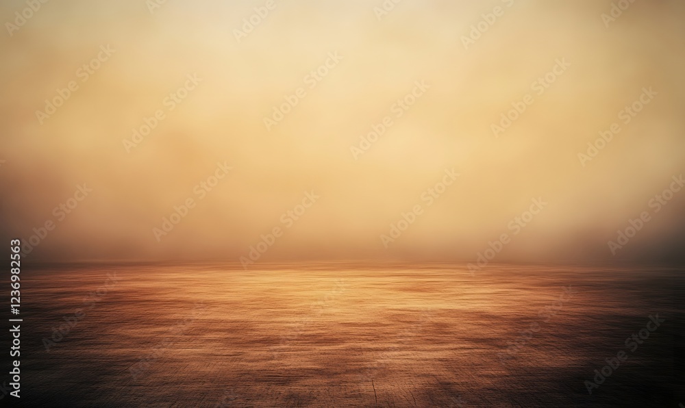 Dusty brown room, hazy sunset backdrop, empty space, product display ...