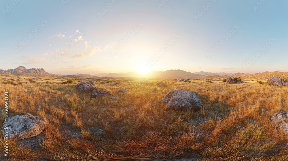 360 degree full panorama environment map of dry landscape landscape ...