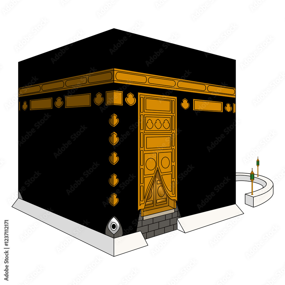 Masjid al Haram. Great Mosque of Mecca. Sacred Mosque surrounds Kaaba ...