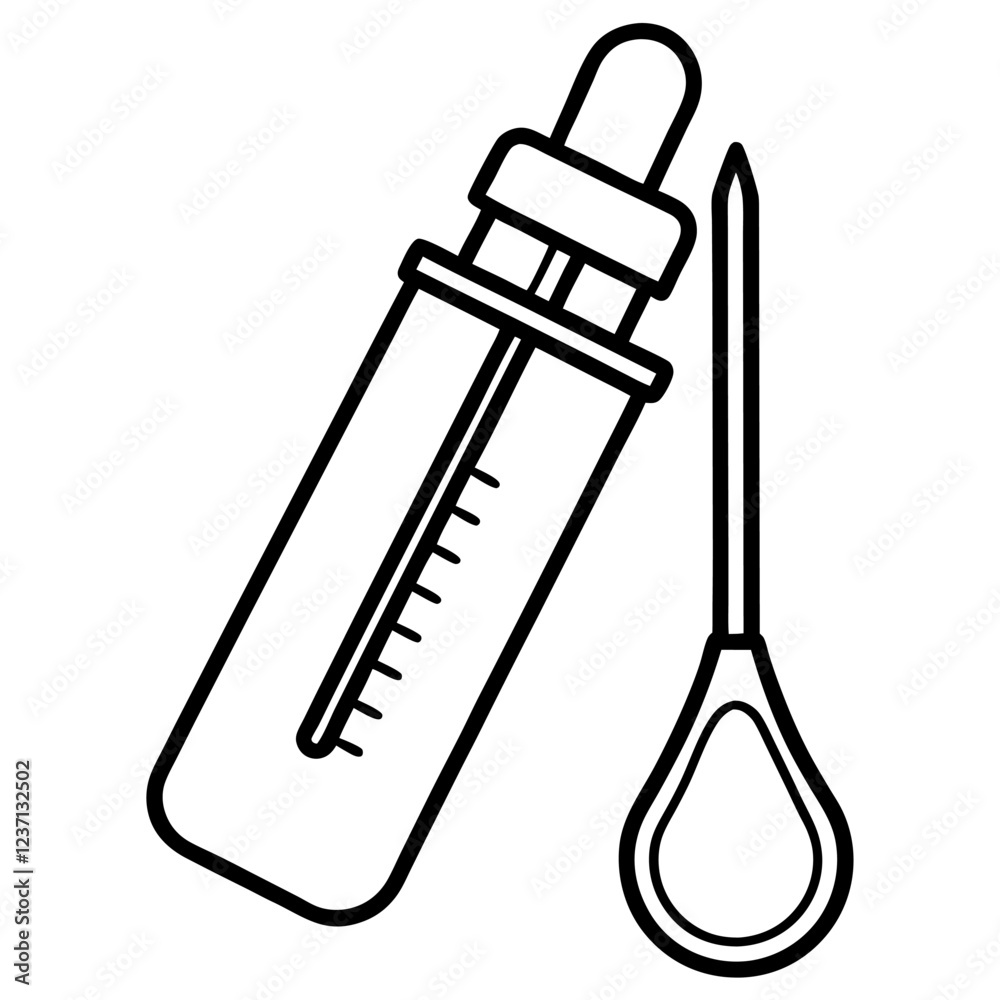 Vektor pH Meter Laboratory Research Vector | Clipart, Line Art ...