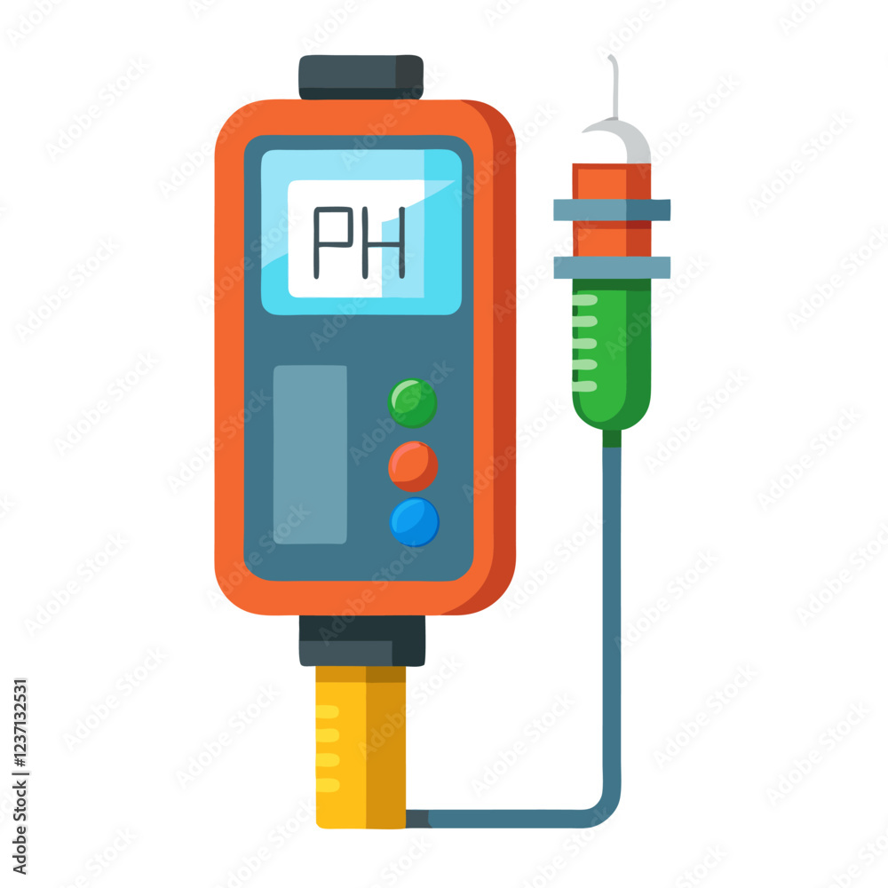 pH Meter Laboratory Research Vector | Clipart, Line Art & Cartoon ...
