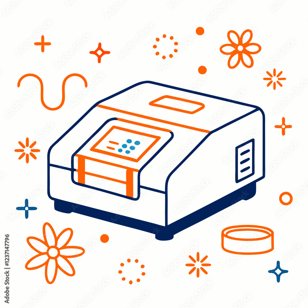 Spectrophotometer Laboratory Research Vector Illustration | Clipart ...