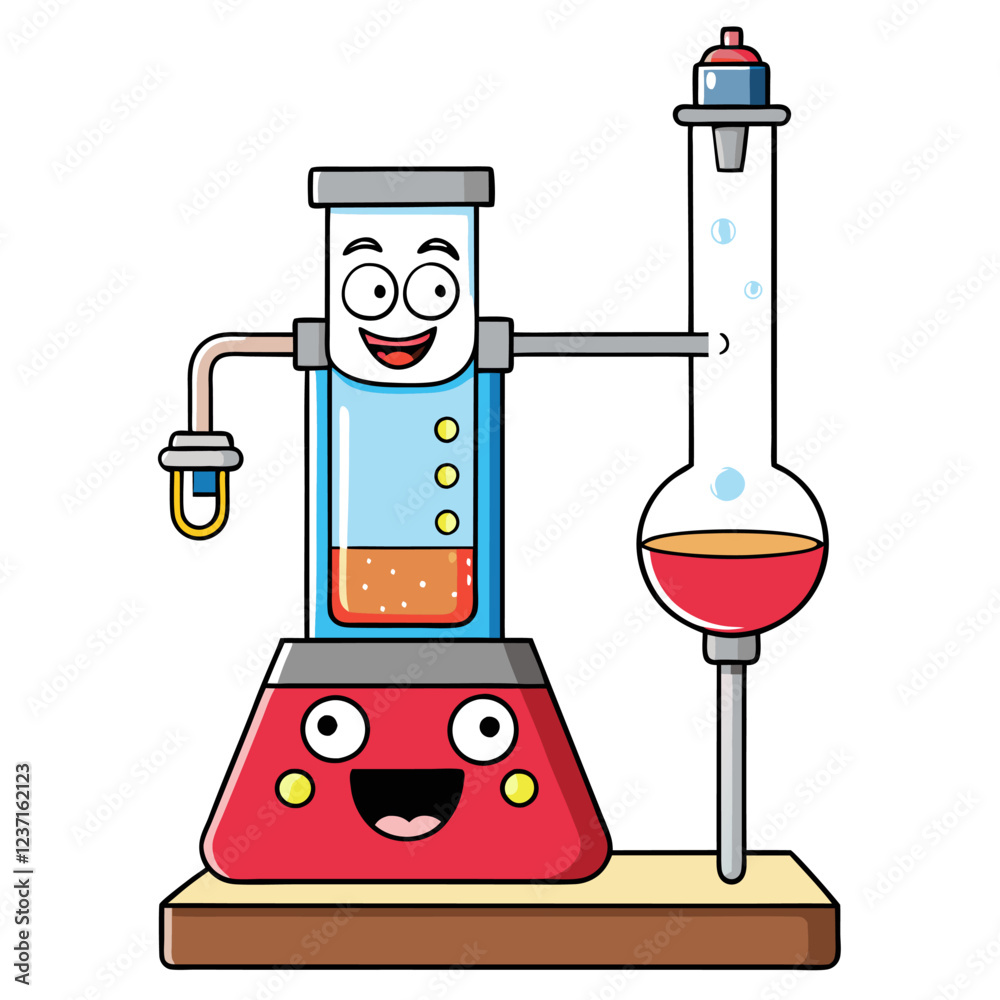 Titration Apparatus Laboratory Research Vector Illustration – Clipart ...
