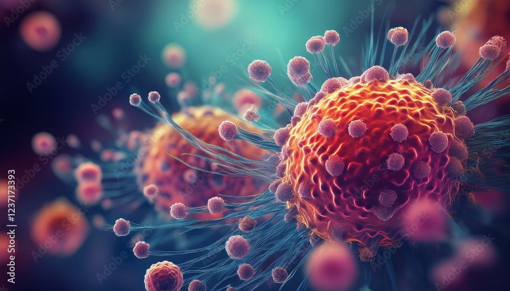 representation of virus particles shows spiky surface proteins and their spherical shape these ...