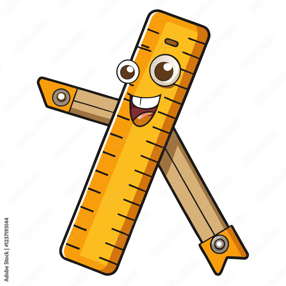 Стоковое векторное изображение « Folding Ruler Construction Tool Vector ...