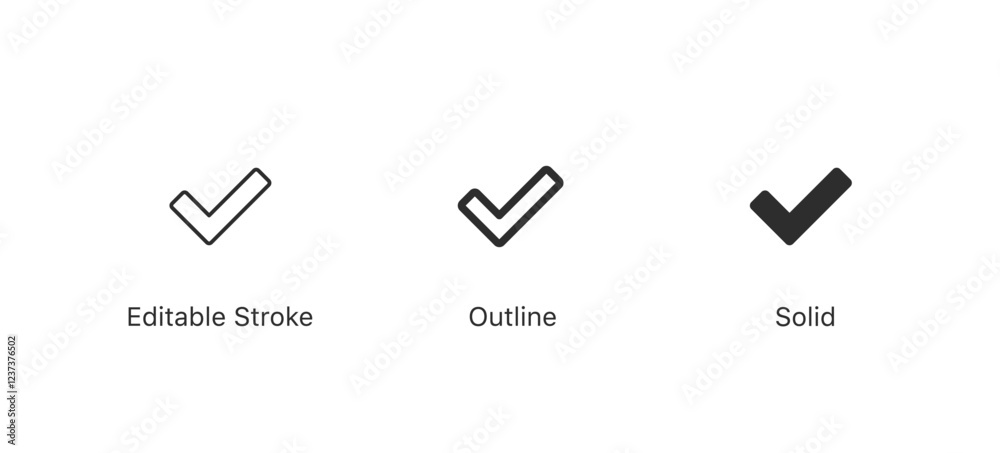 check mark tick icon with correct, accept checkmark icons tick box checked - checkbox symbol ...