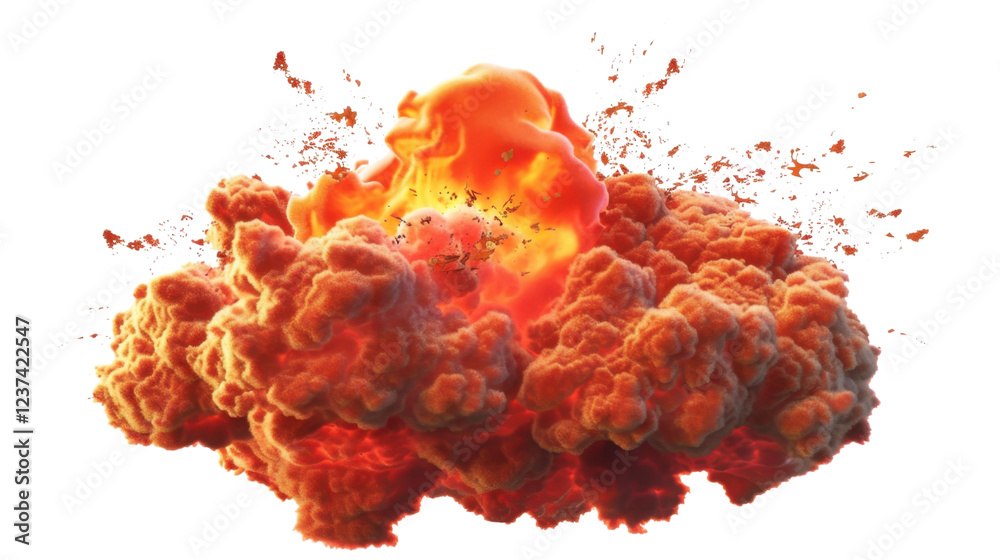 Realistic fireball explosion with transparent background for vfx ...