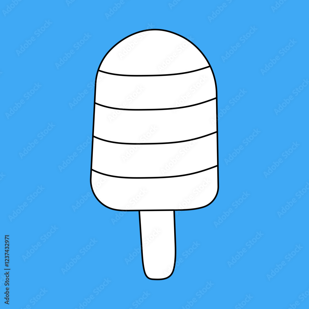 Cartoon Ice Cream Clipart: Doodle Ice Cream Clipart: Black & White Hand ...