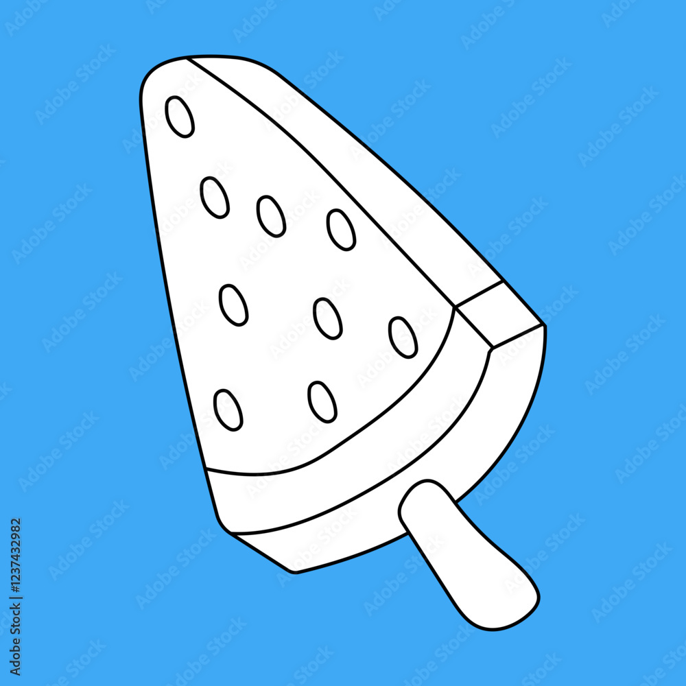 Cartoon Ice Cream Clipart: Doodle Ice Cream Clipart: Black & White Hand ...