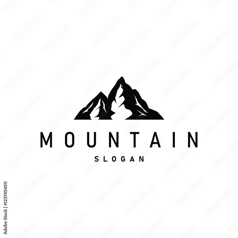 Mountain Logo, Nature Landscape Vector, Premium Elegant Simple Design ...