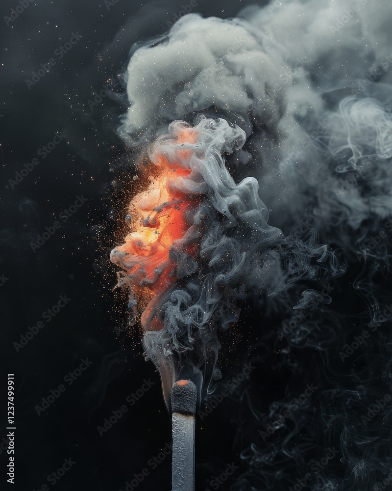 Dynamic High-Speed Capture of Burning Matchstick with Vibrant Flames ...