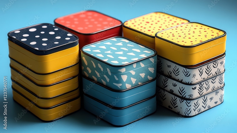 Foto de Stock Imagine a bento box-themed optical illusion for a UI ...