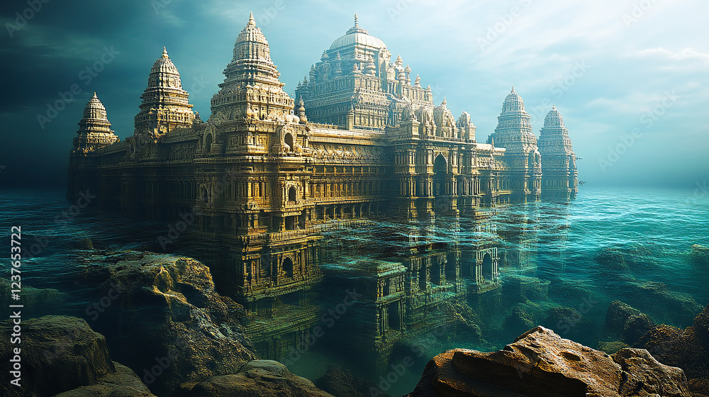 Image of Dwaraka, the ancient Indian city submerged under the sea ...