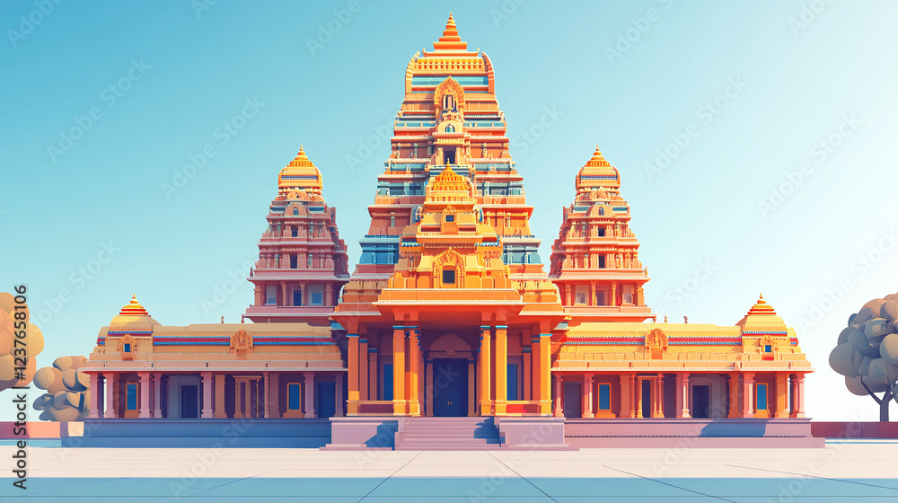 Mahakaleshwar temple (lord Shiva temple) icon. Mahakaleshwar mandir ...