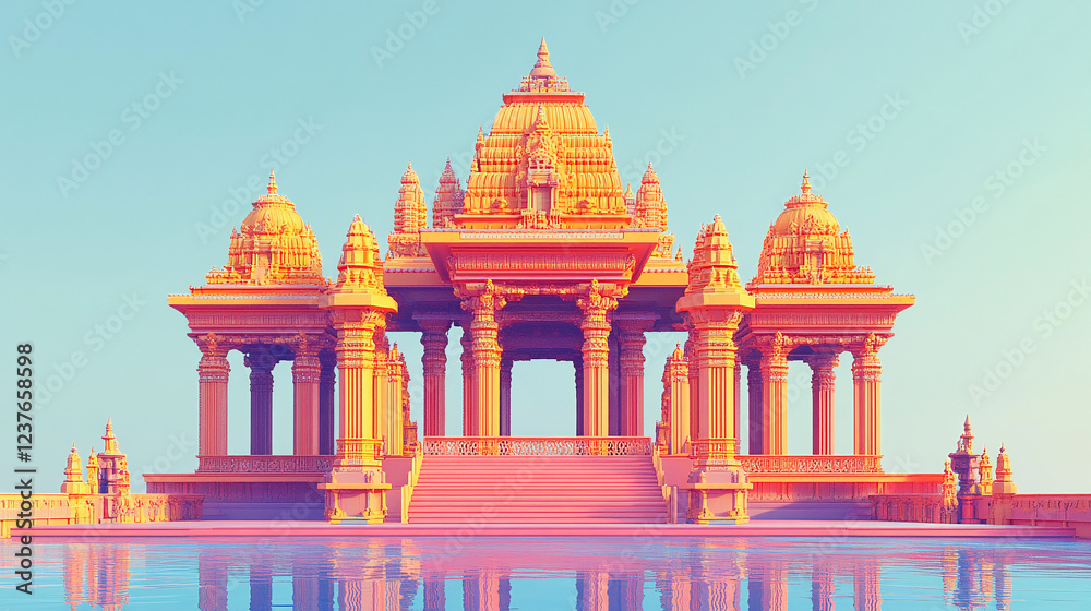 Mahakaleshwar temple (lord Shiva temple) icon. Mahakaleshwar mandir ...