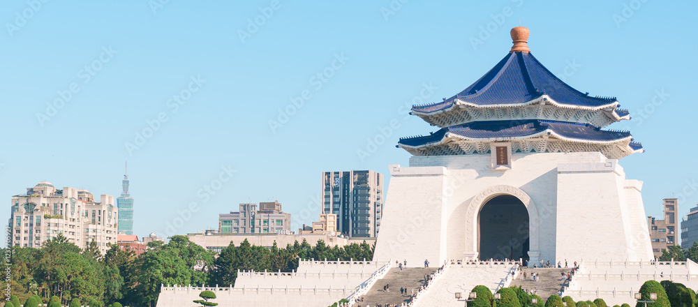 Chiang Kai Shek Memorial Hall or Hall Freedom Square in Taipei City ...