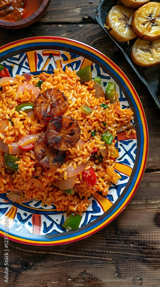 Jollof Rice. Traditional Nigerian spicy rice dish. National Jollof Rice ...
