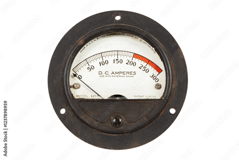 Vingate analogue aircraft ammeter; DC amperes. Circa 1950s - 1960s ...