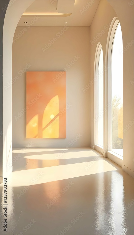 Contemporary architectural design with dynamic curvy windows, wide open ...