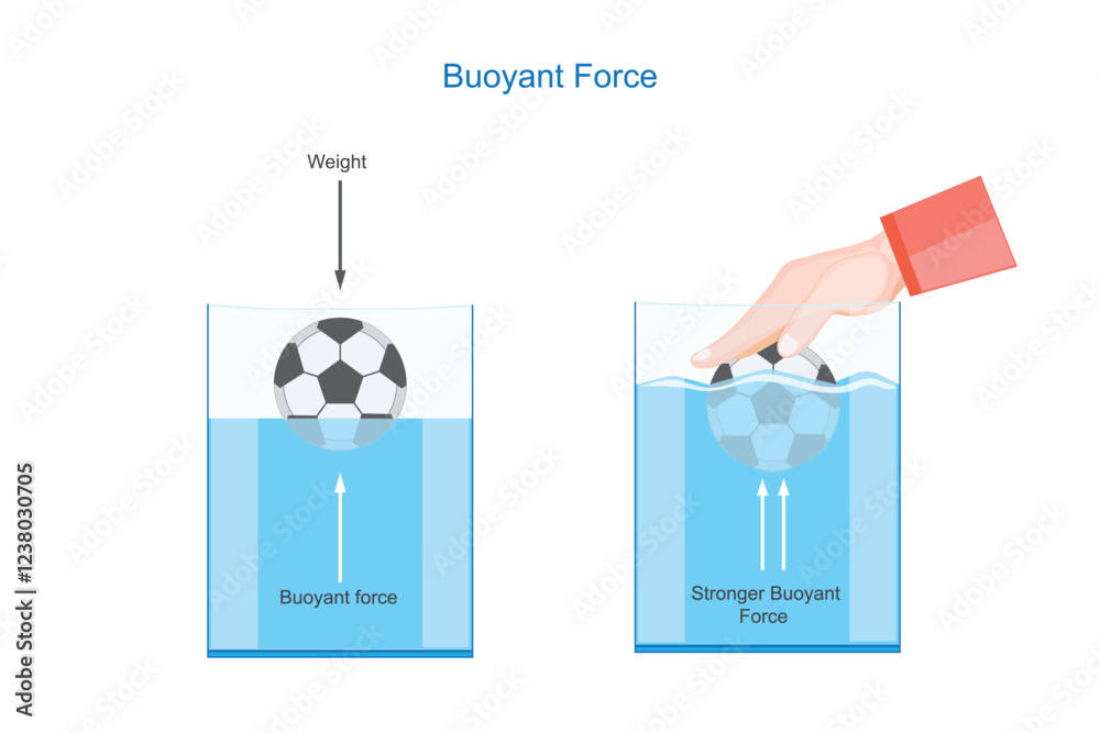 Buoyant force is the upward force exerted by a fluid on an object ...