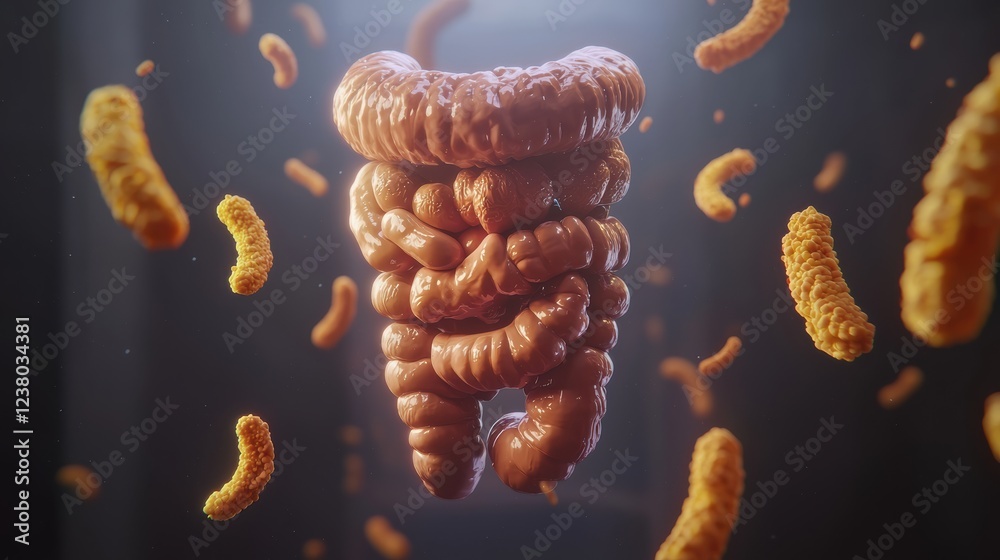 Exploring the human digestive system 3d visualization of intestines and ...