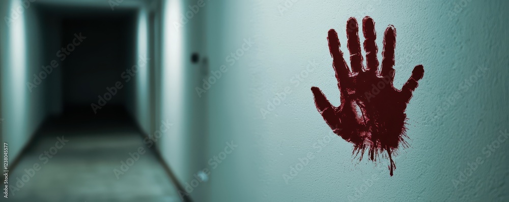 Evidence-based procedures of crime scene investigators concept. A dark ...