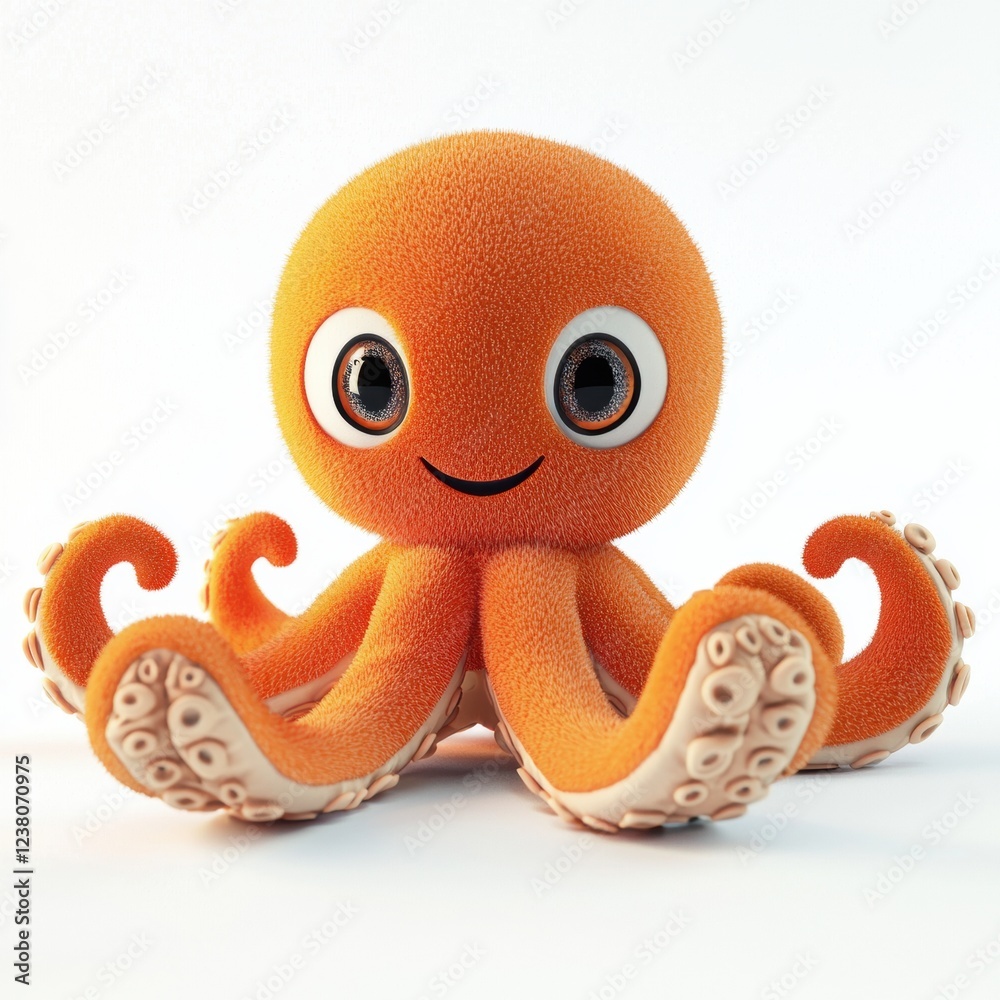 Plush octopus that can be flipped inside out to show different emotions ...