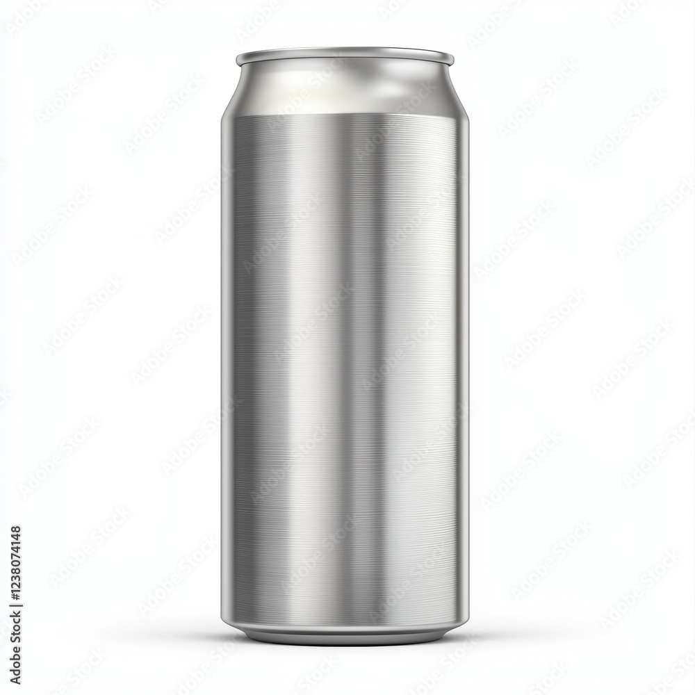 Realistic energy drink can mockup with a sleek matte finish, centered ...
